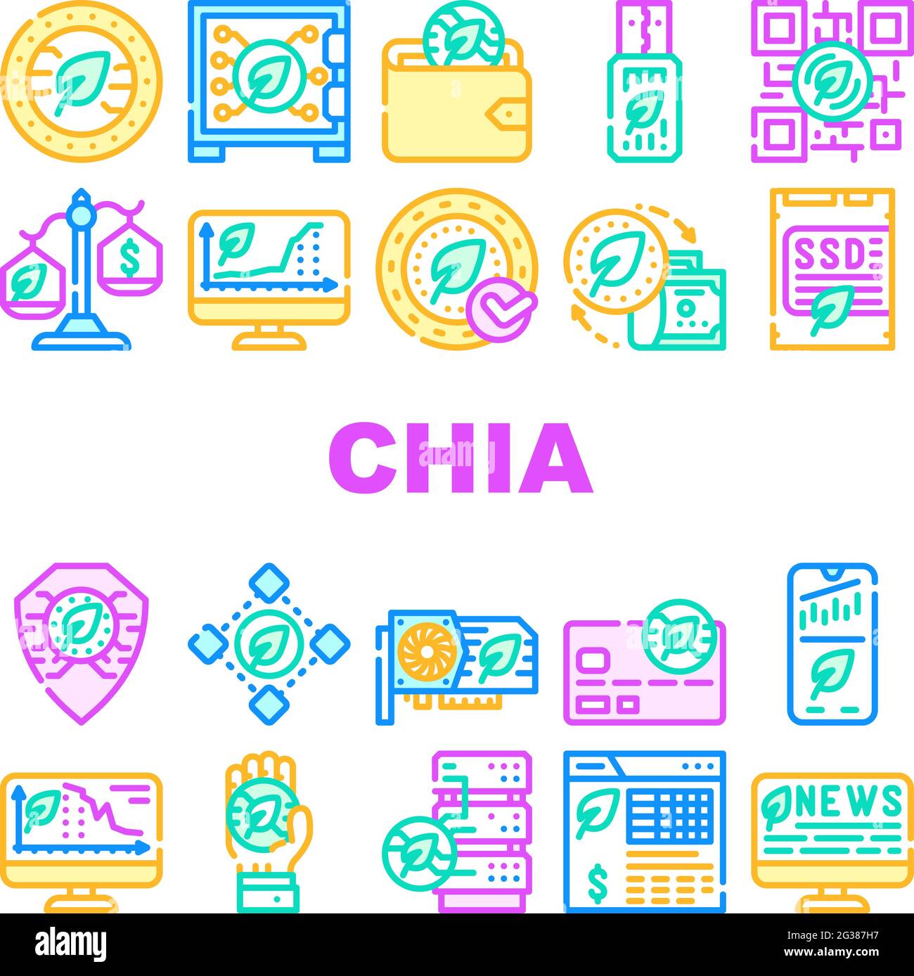 Chia mining Stock Vector Images - Alamy