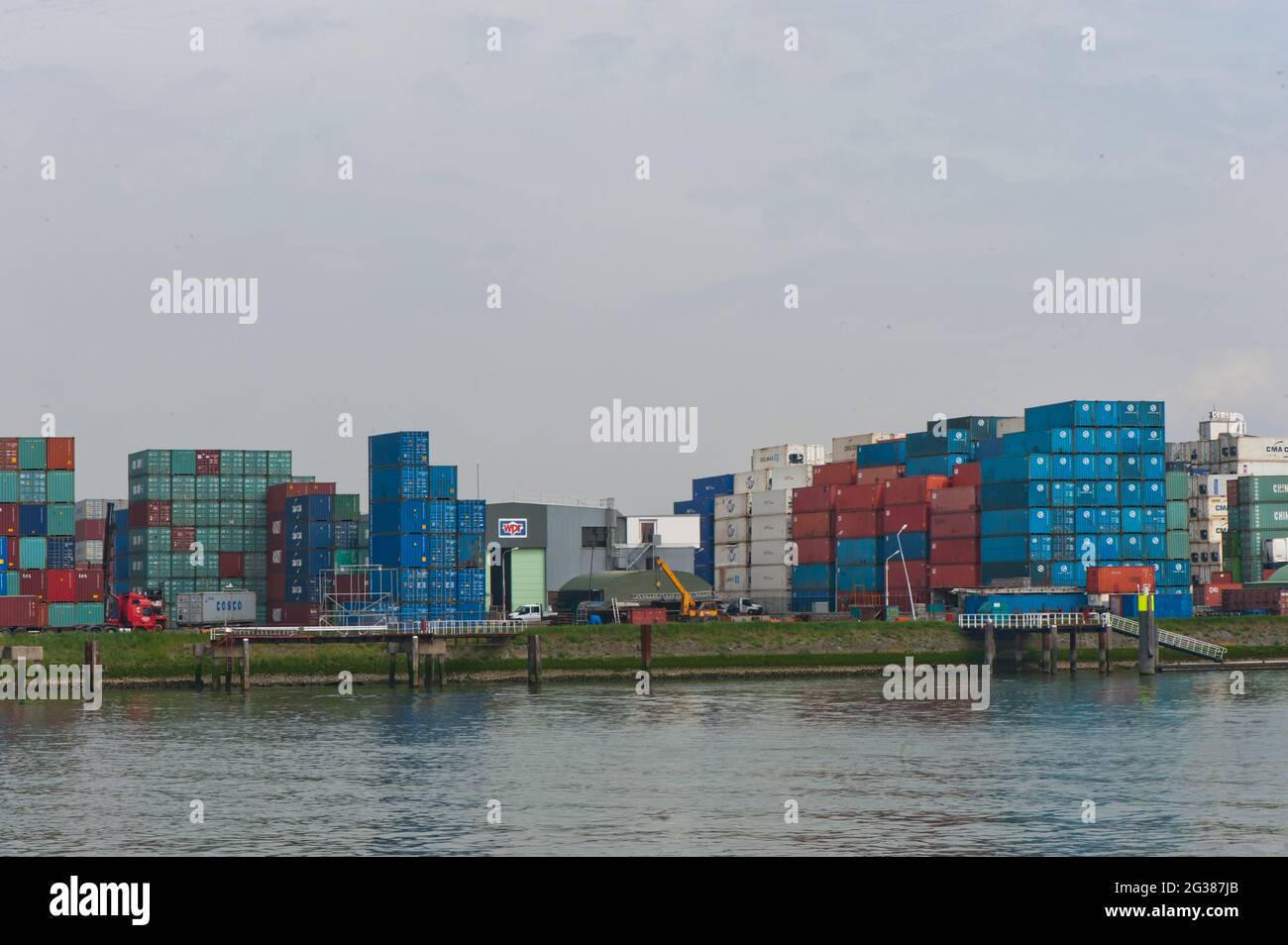Cargo shipping in Rotterdam port, Netherlands Stock Photo - Alamy