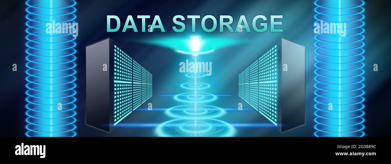 Illustration of a data storage concept Stock Photo - Alamy
