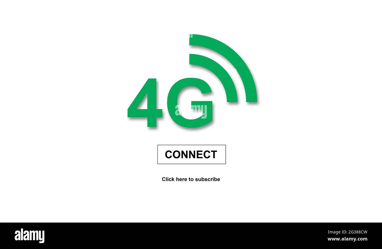 4 G concept on white background Stock Photo - Alamy
