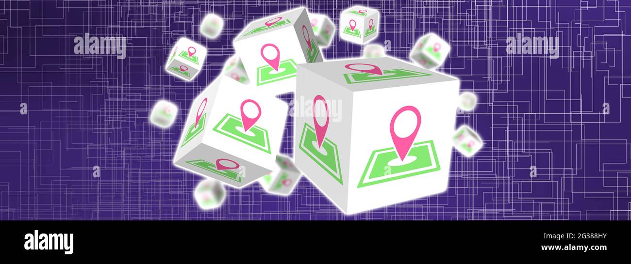 Illustration of a gps concept Stock Photo - Alamy