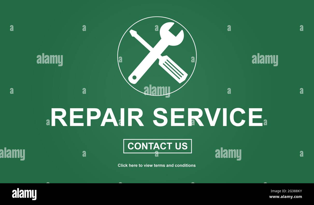 Illustration of a repair service concept Stock Photo - Alamy