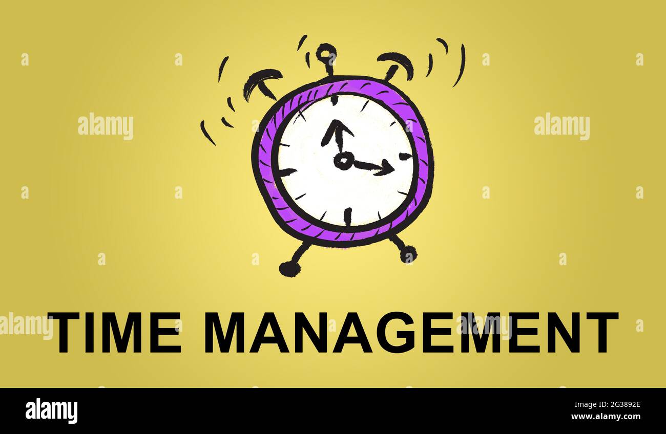 Illustration of a time management concept Stock Photo - Alamy