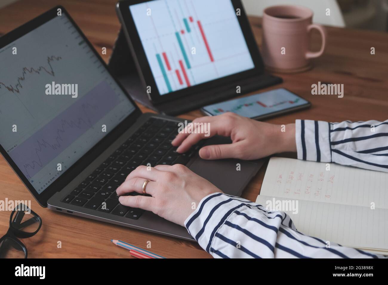 Stock market charts hi-res stock photography and images - Alamy