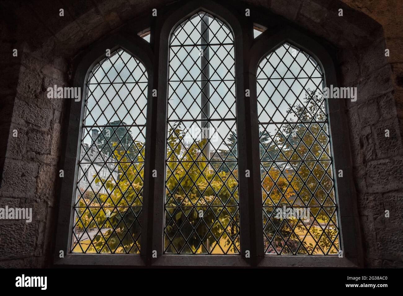 Old window tiles Stock Photo - Alamy