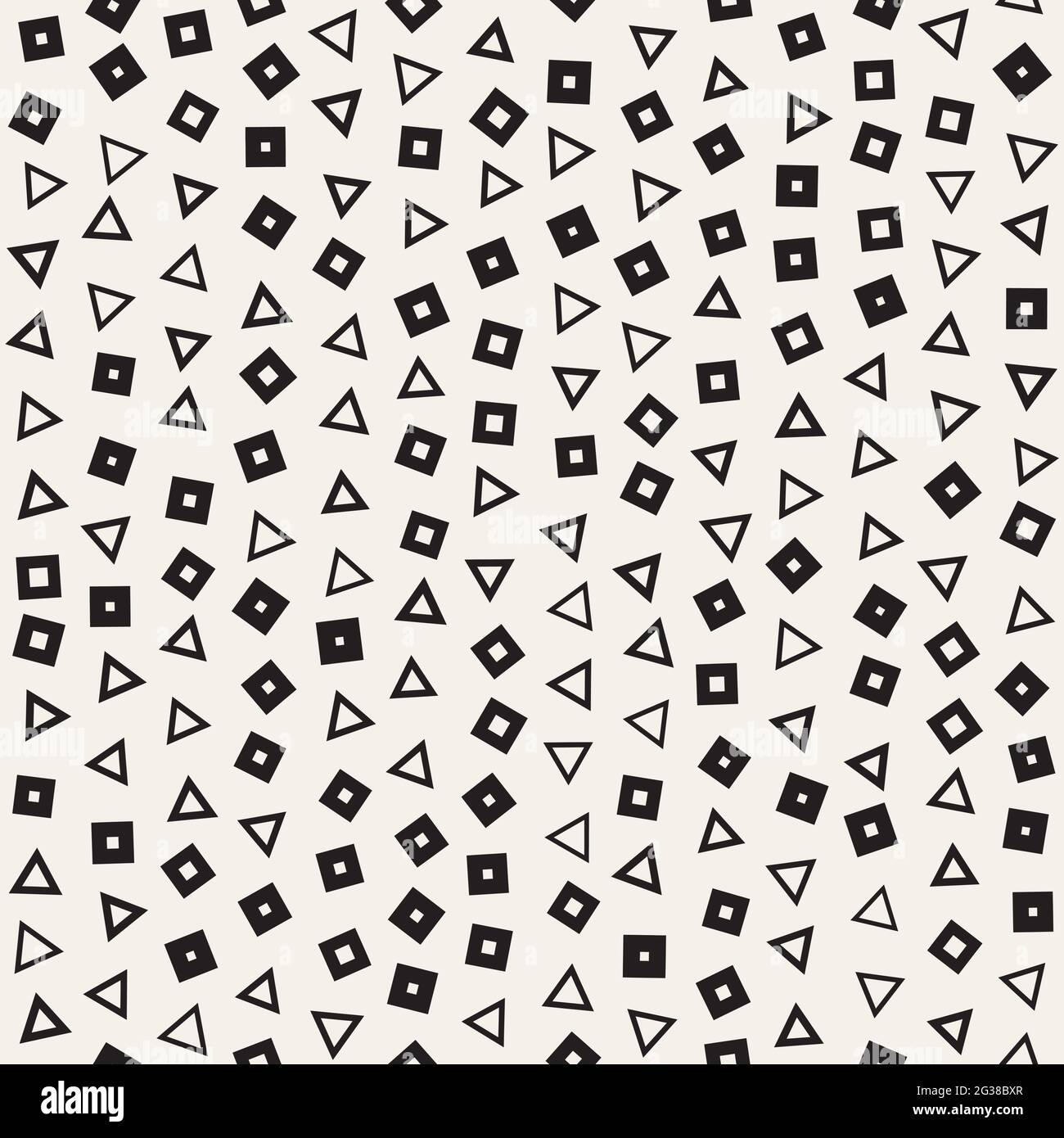 Seamless chaotic patterns. Randomly scattered geometric shapes ...
