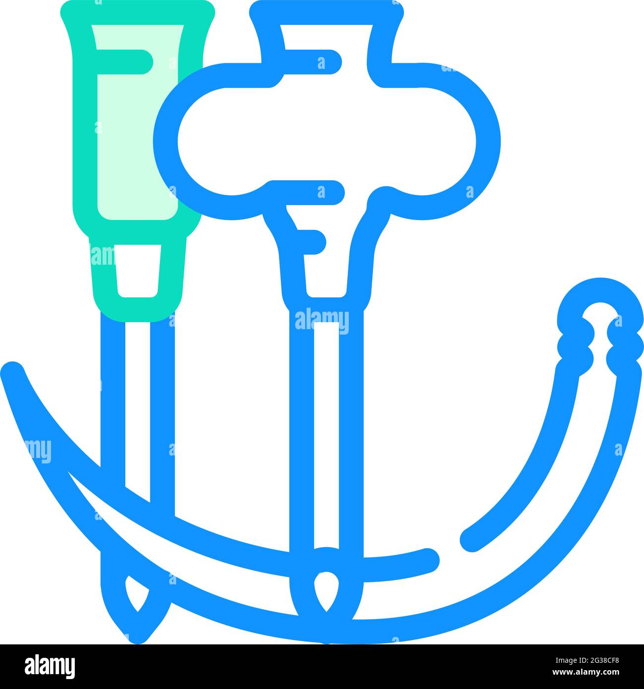 needles syringe fear color icon vector illustration Stock Vector Image ...