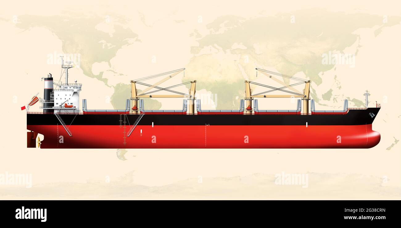 Freight Ship Side View