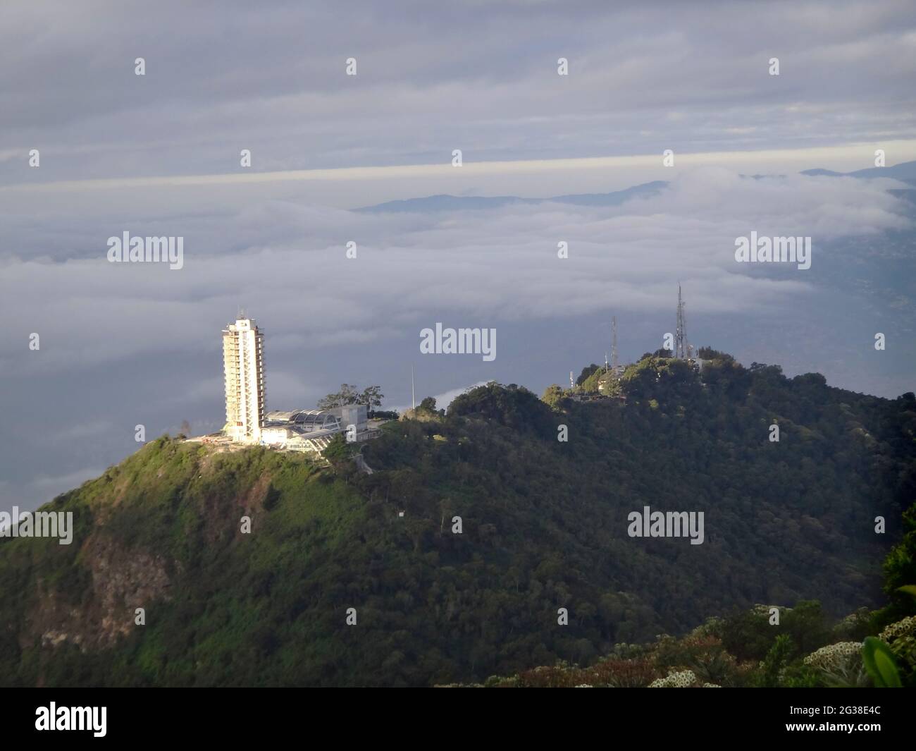 CARACAS, VENEZUELA - Feb 16, 2014: The Hotel Humboldt on the top of the ...