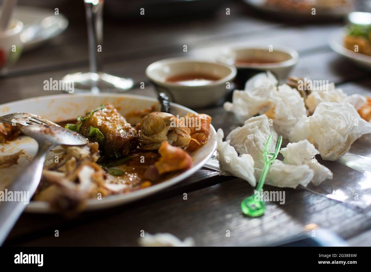 Left over food plate hi-res stock photography and images - Alamy