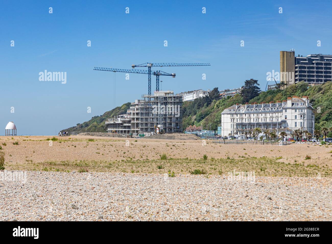 Construction in progress at Folkestone’s Shoreline harbour seafront ...