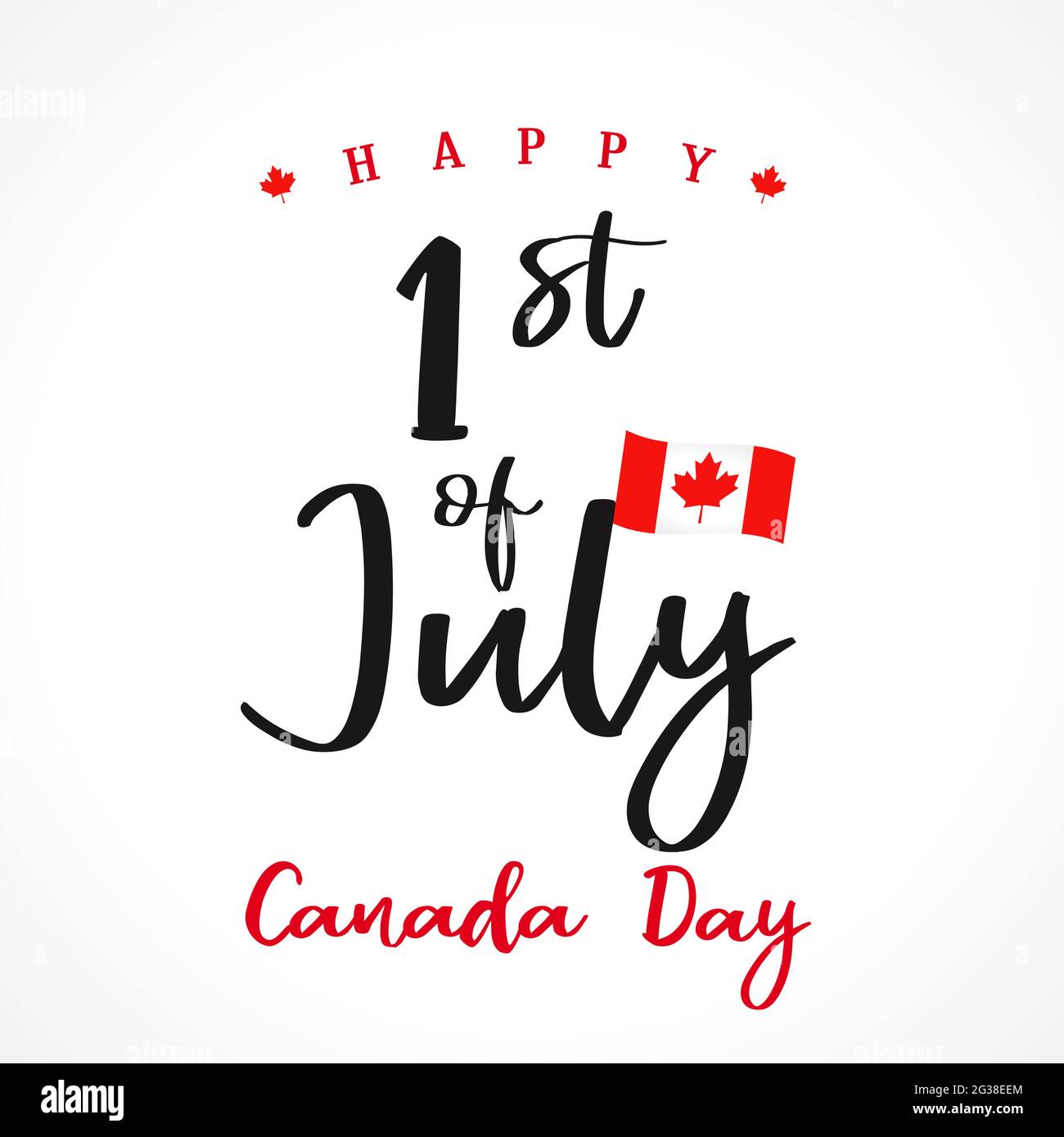 Happy Canada Day square banner. Isolated abstract graphic design ...