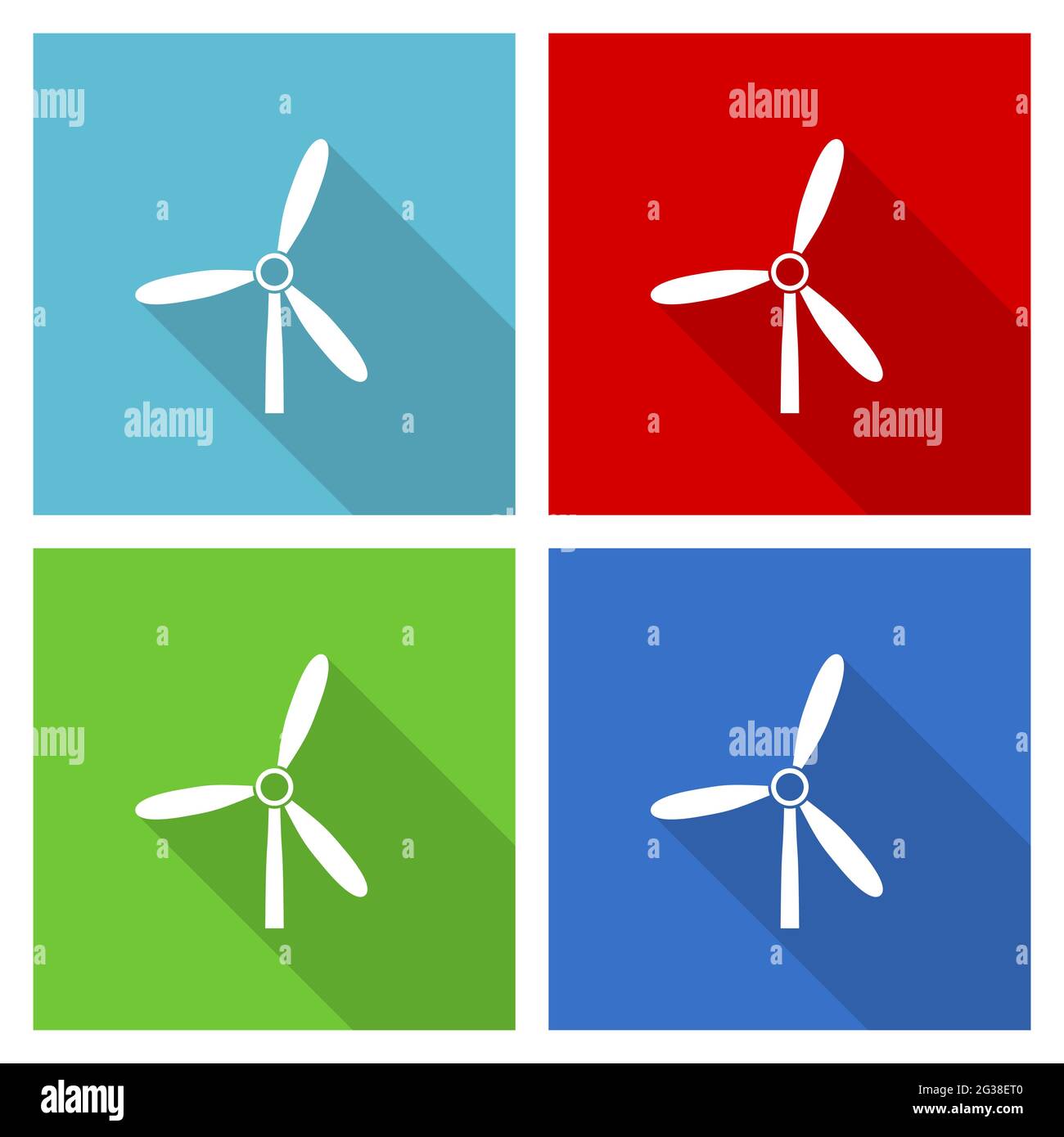 Renewable energy vector illustration, set of simple editable icons in 4 ...