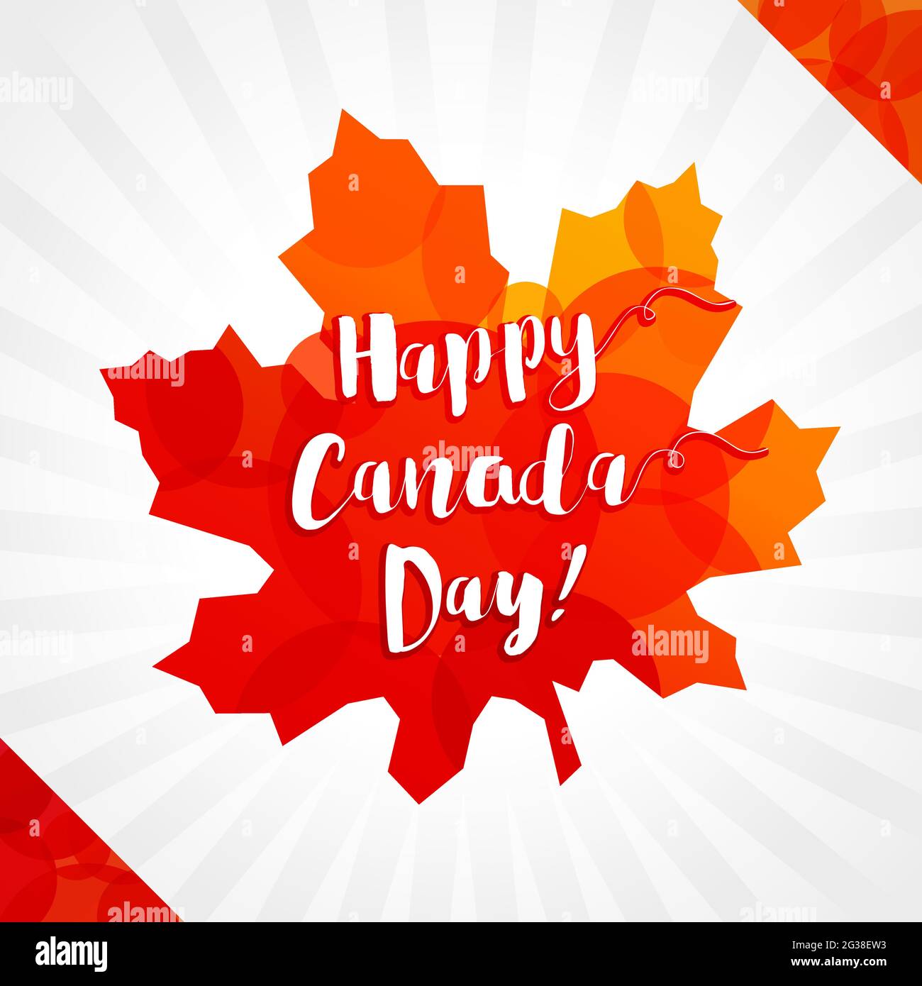 Happy Canada Day creative greetings. Isolated abstract graphic design ...