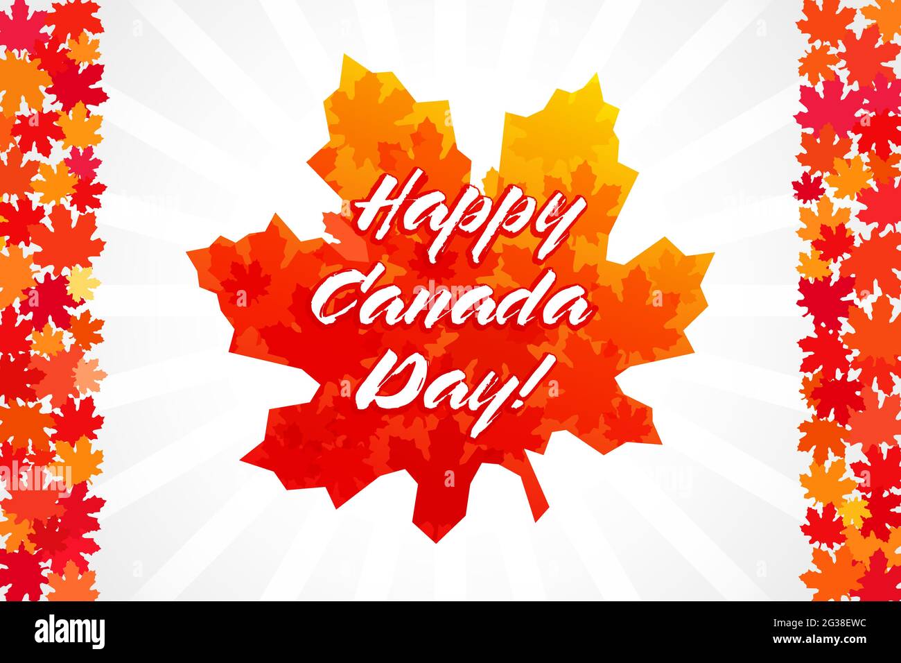Happy Canada Day creative greetings. Isolated abstract graphic design ...