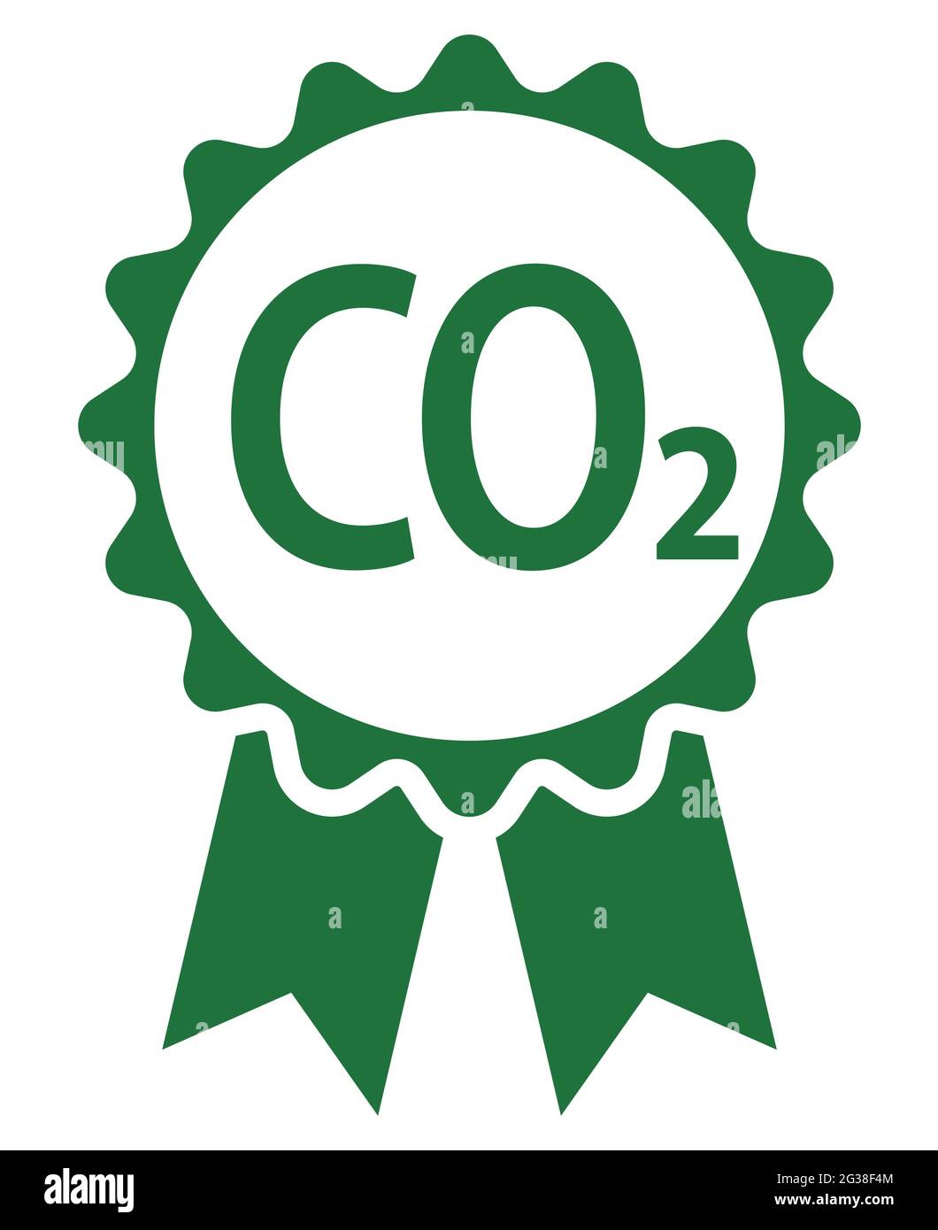 Co2 award sticker or prize symbol vector illustration icon Stock Vector ...