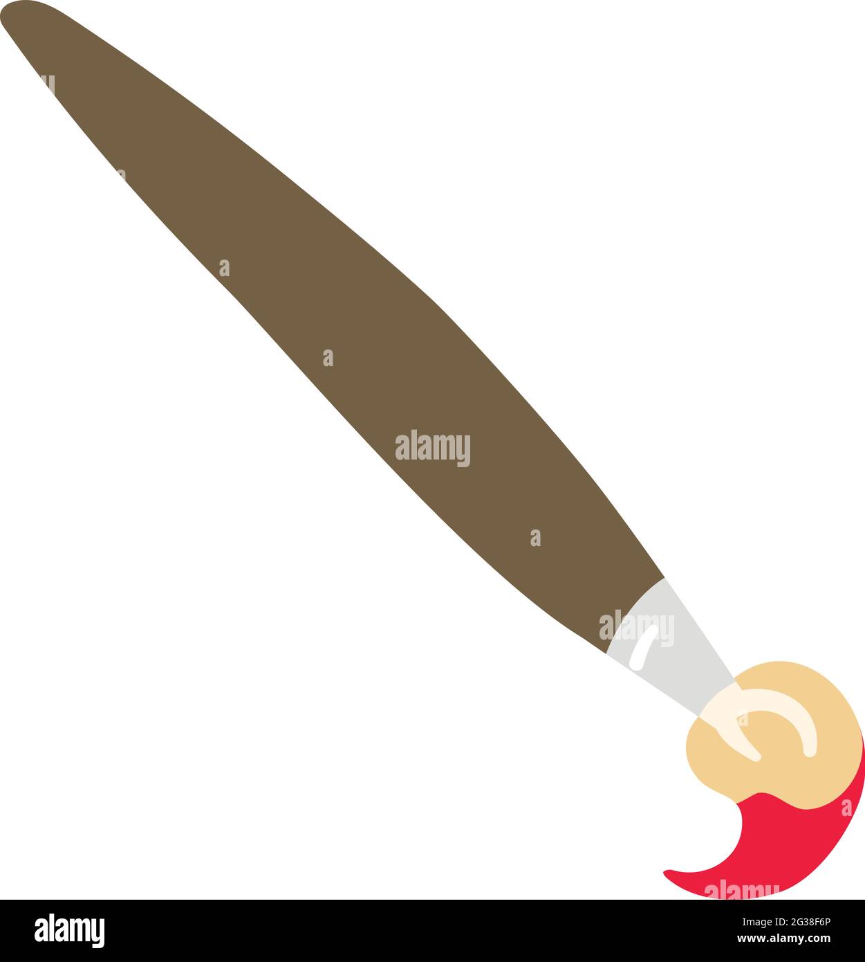 Artist Paint Brush Vector Isolated on White Background. Children Book ...