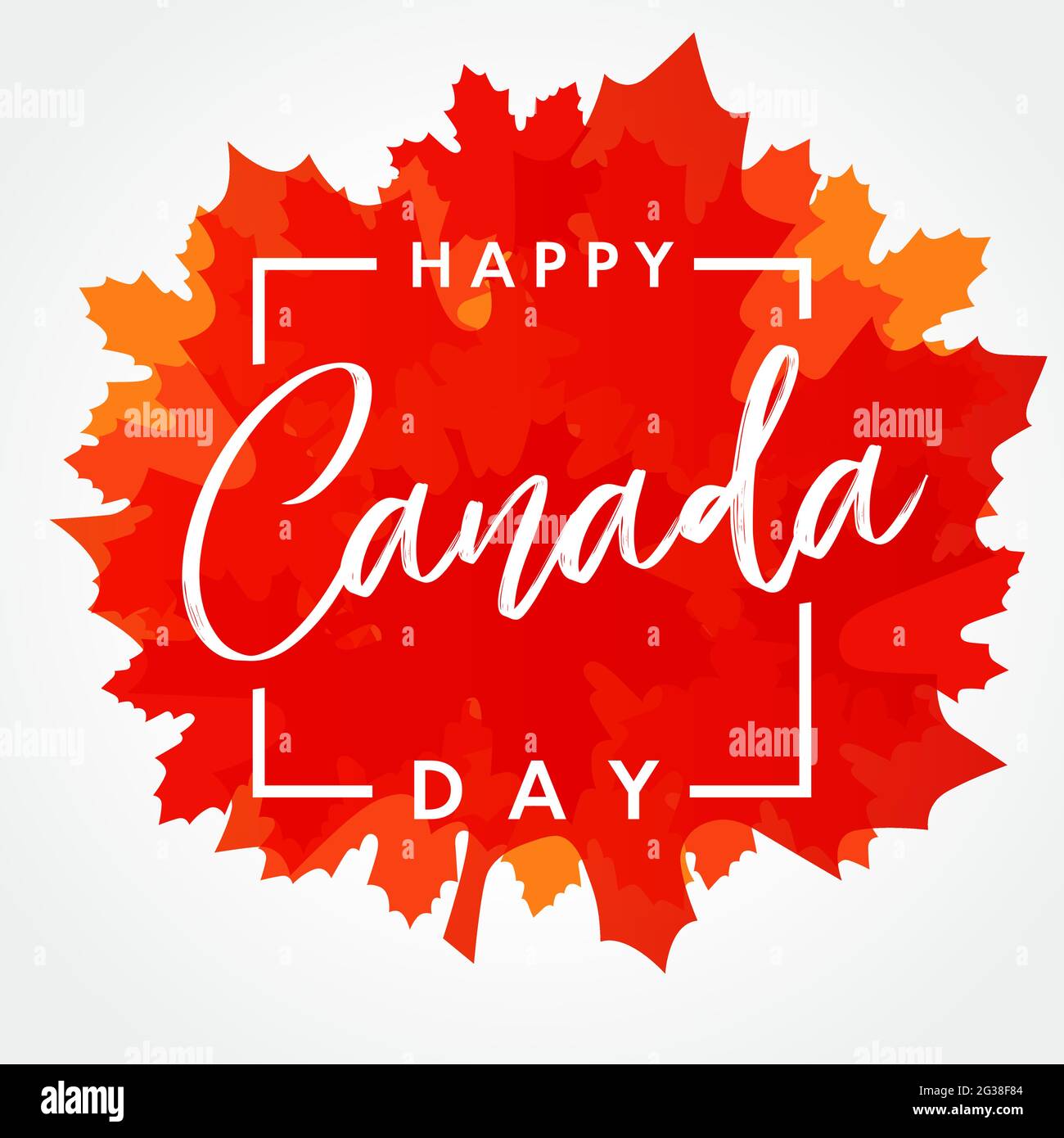 Happy Canada Day creative greetings. Isolated abstract graphic design ...