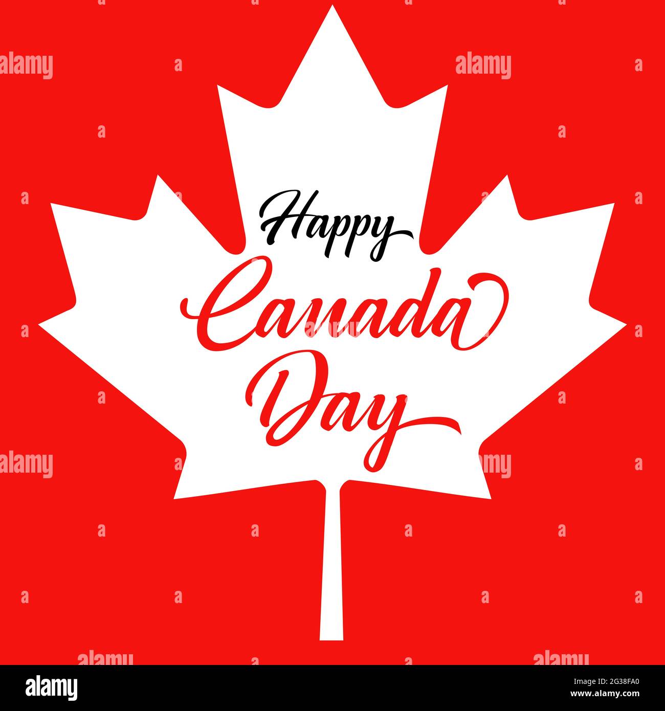 Happy Canada Day creative greetings. Isolated abstract graphic design ...