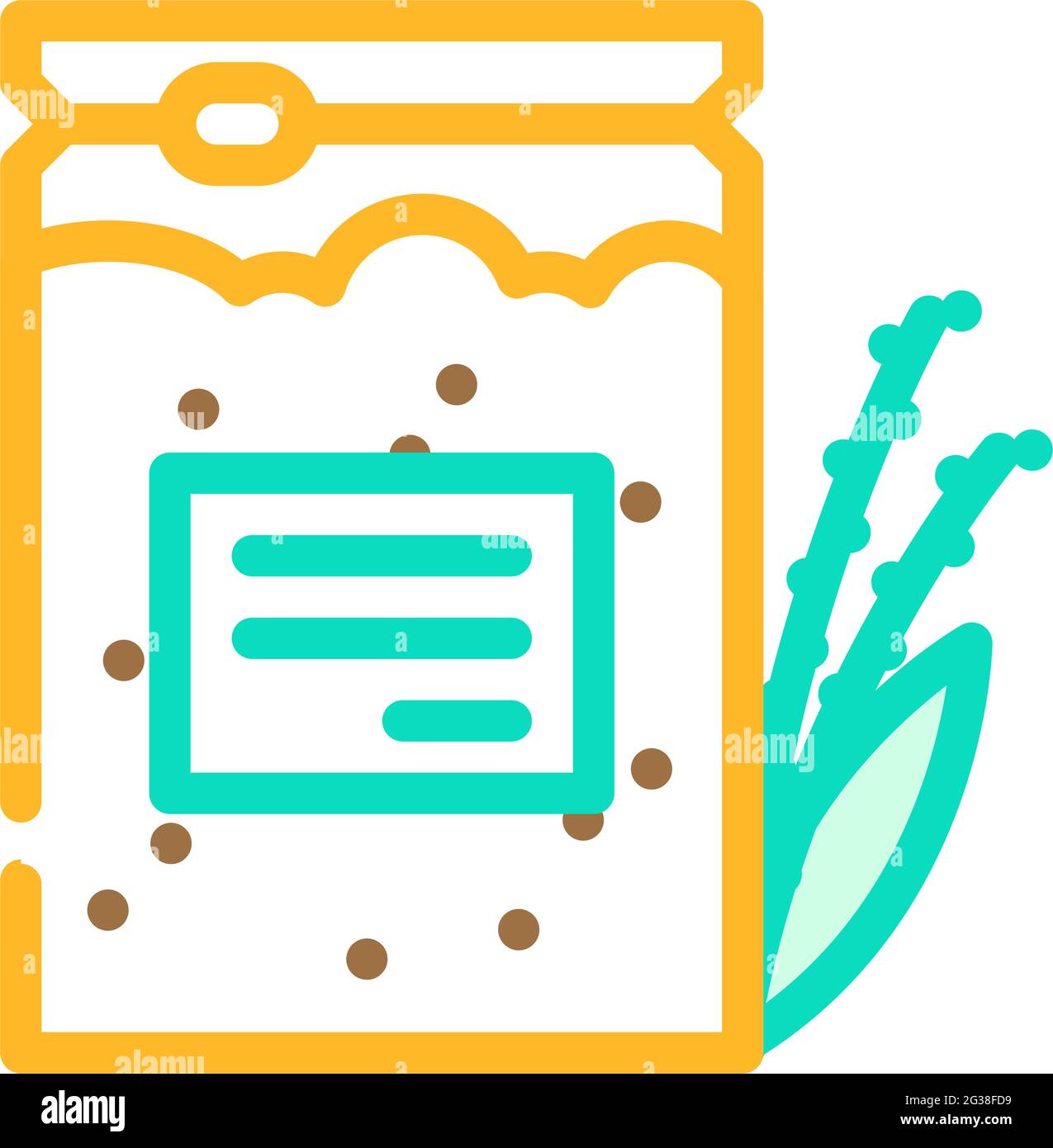 teff natural gluten free plant color icon vector illustration Stock ...