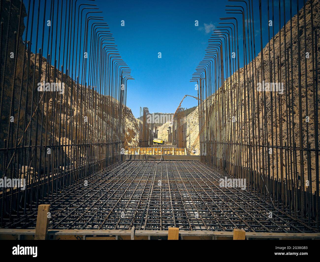 Underground tunnel in open pit under construction Stock Photo - Alamy