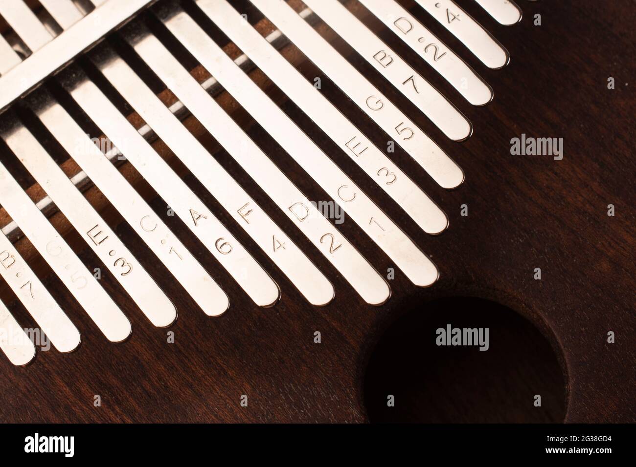 kalimba musical instrument close up, african musical instrument Stock ...