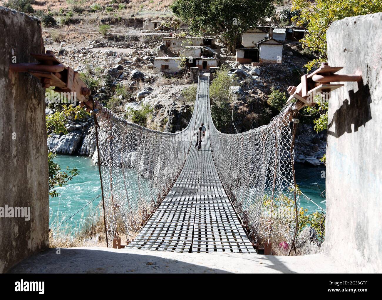 Wire rope suspension bridge hi-res stock photography and images - Alamy