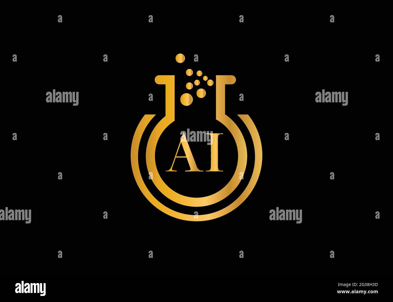 Initial Laboratory with Letter A I Creative Modern Business Typography ...