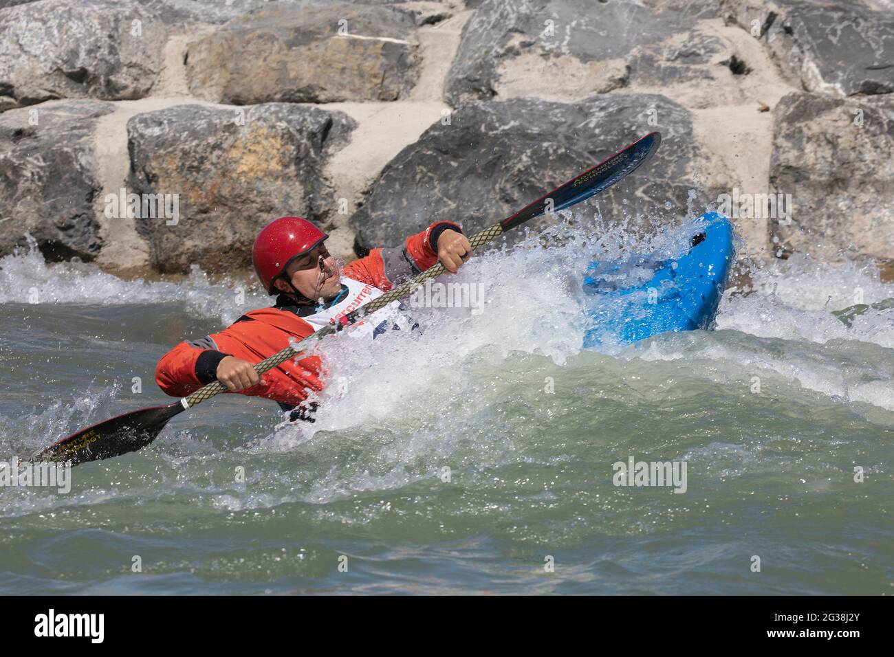 Kayaking Paddling Paddler Kayaker High Resolution Stock Photography and ...