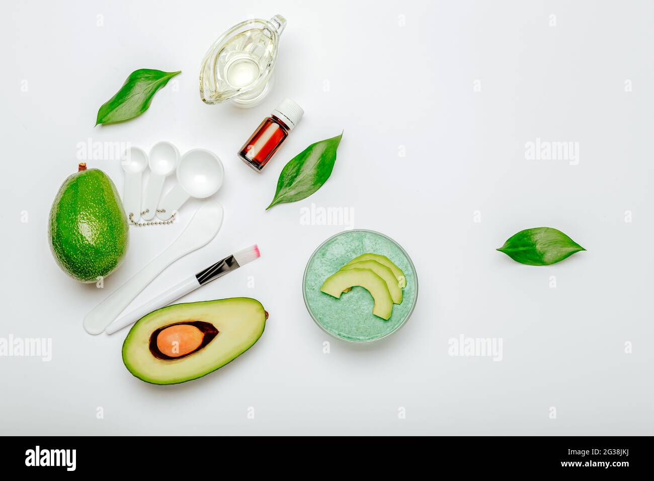 Face mask for skin care made from avocado. Beauty product natural ...