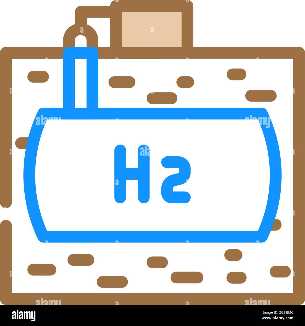 underground storage hydrogen color icon vector illustration Stock ...