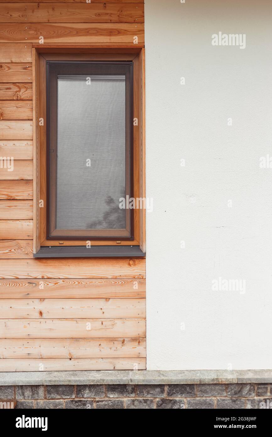 Contemporary private house facade with window Stock Photo - Alamy