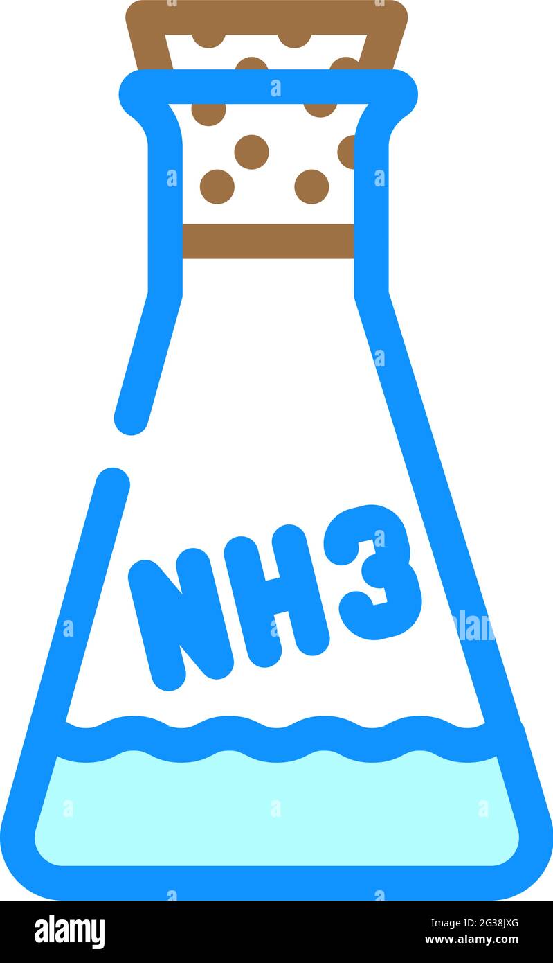 ammonia chemical flask color icon vector illustration Stock Vector ...