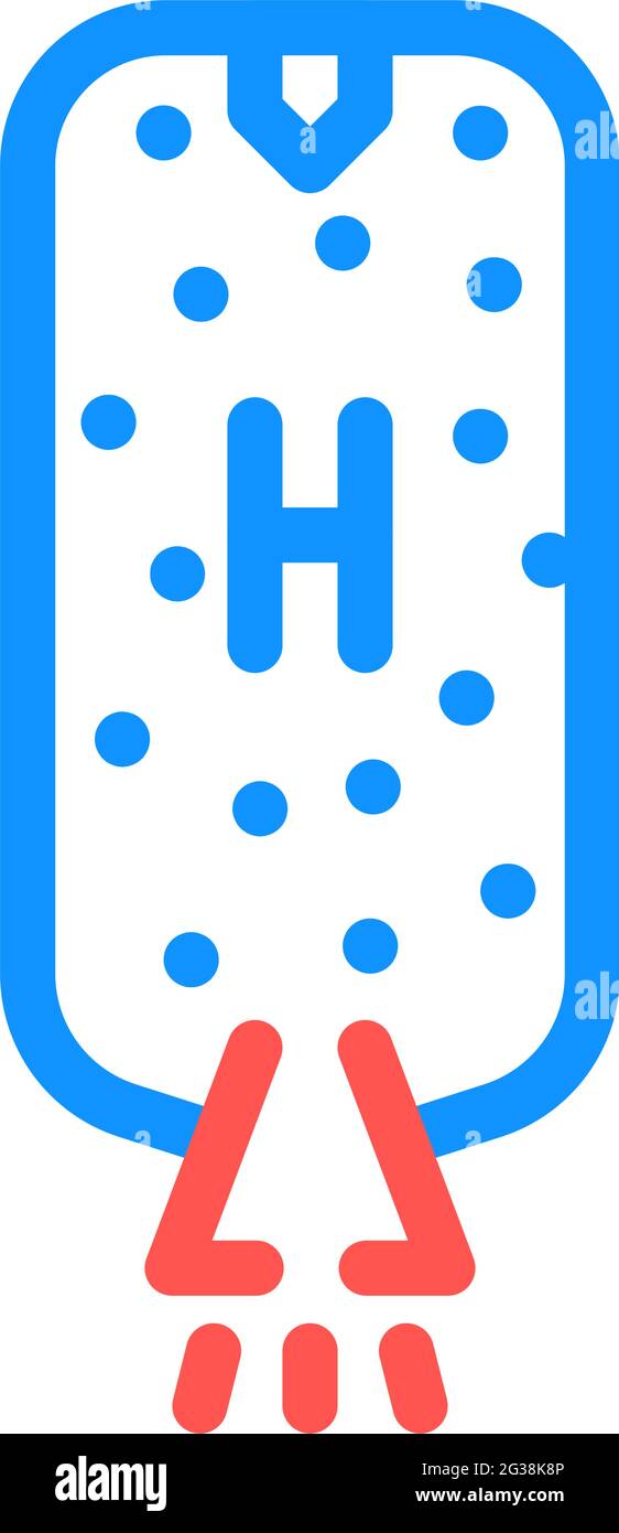 rocket fuel hydrogen color icon vector illustration Stock Vector Image ...