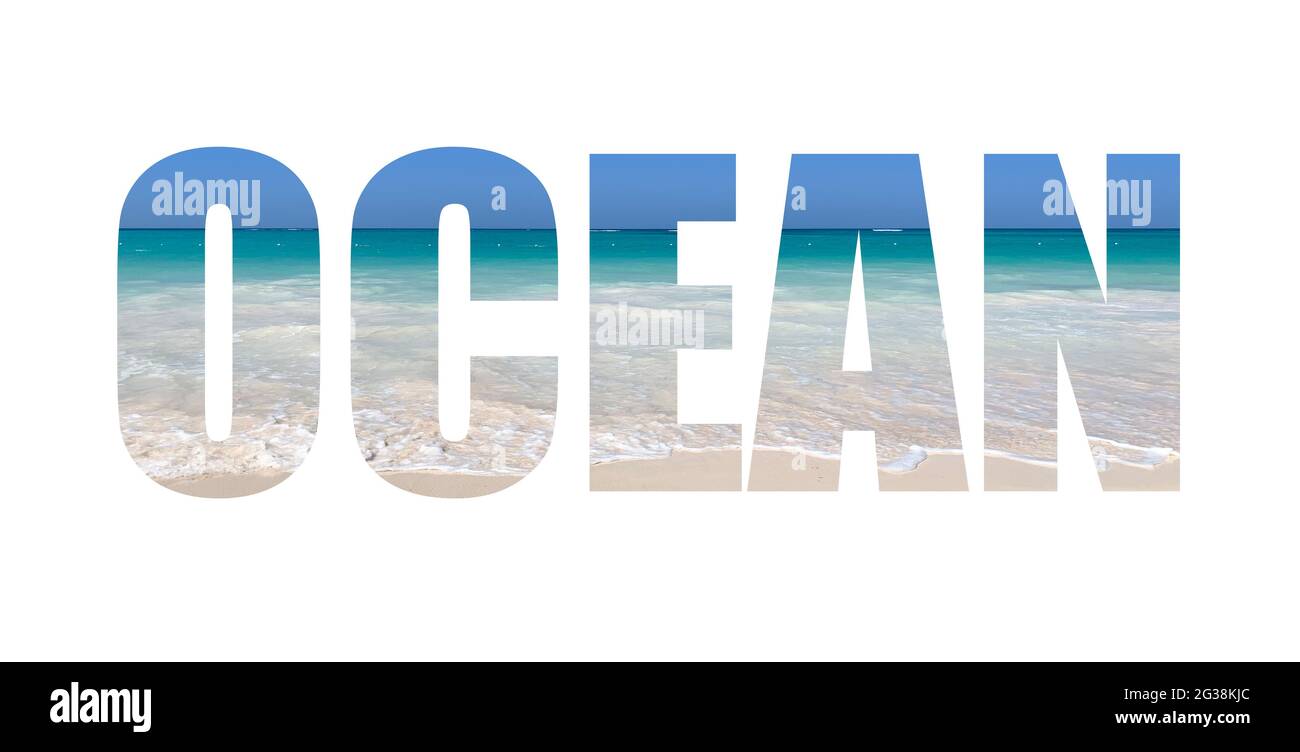 Beautiful white waves blue ocean Cut Out Stock Images & Pictures - Alamy