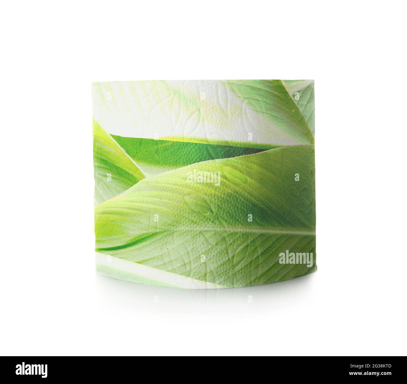 Roll of toilet paper on white background Stock Photo - Alamy