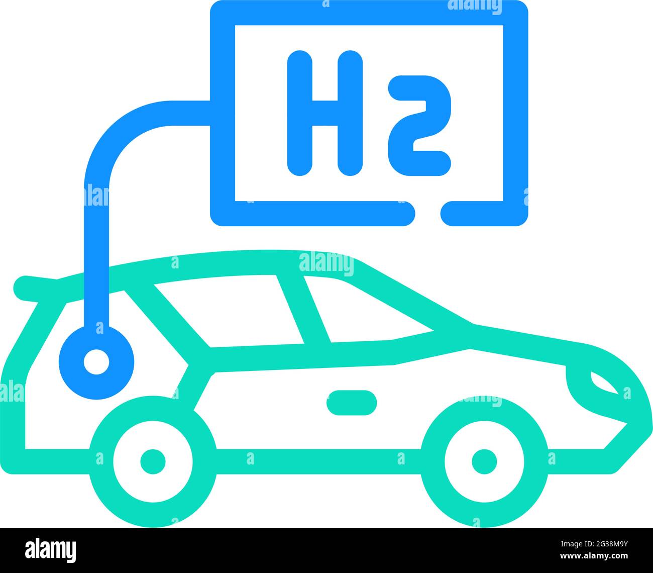 car hydrogen transport color icon vector illustration Stock Vector ...