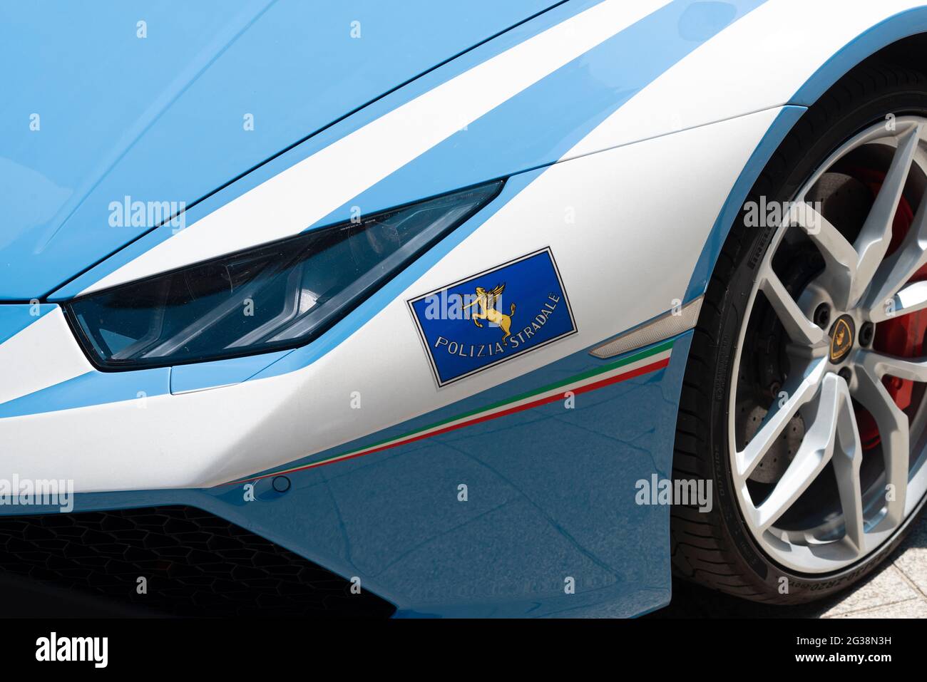 Lamborghini Huracan used by the Italian Police Force Stock Photo - Alamy