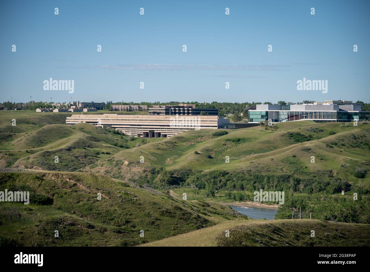 Facade of the main building at the University of Lethbridge Stock Photo ...