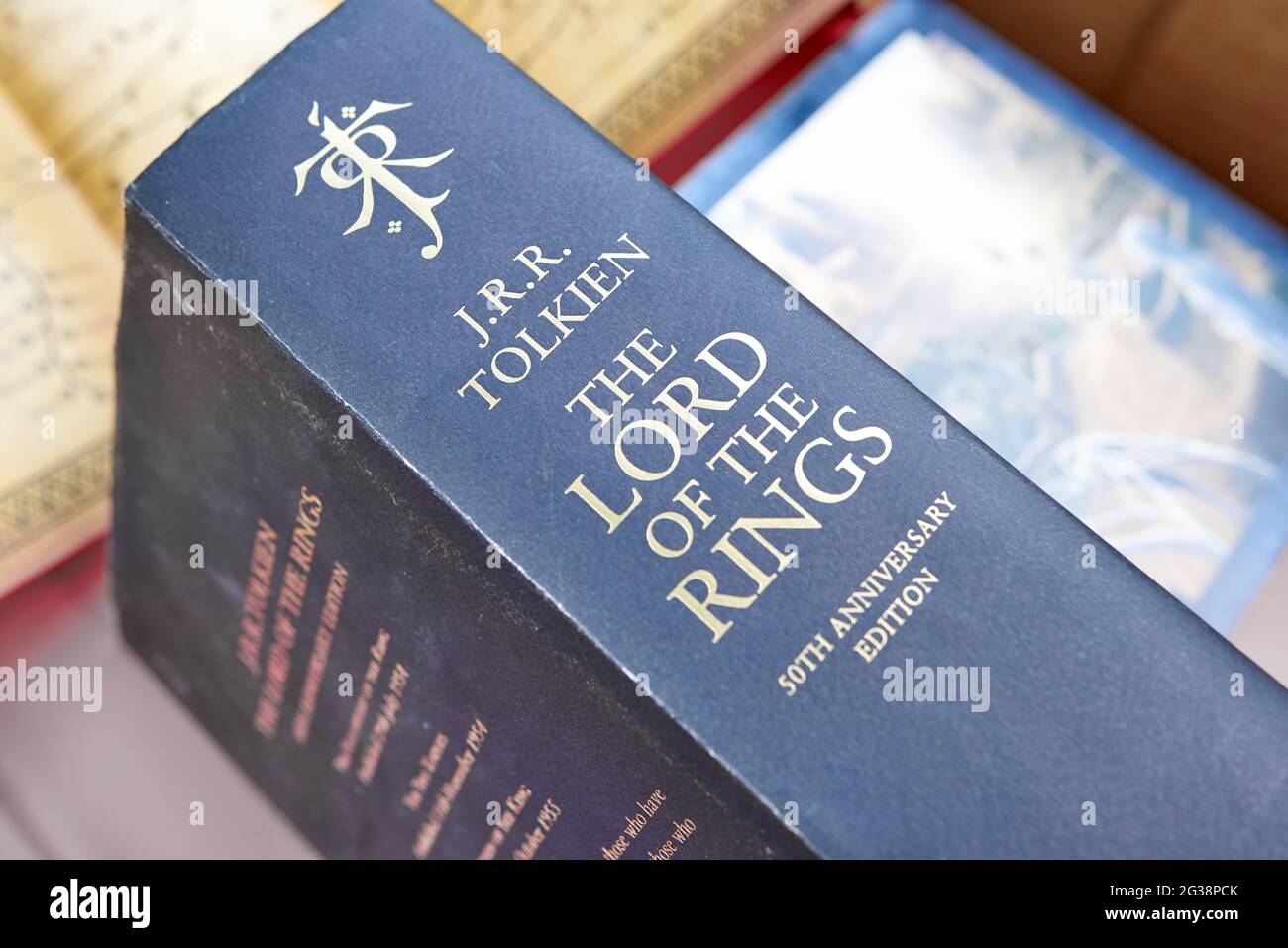 The Book of The Lord of the Rings in black binding with a monogram of ...