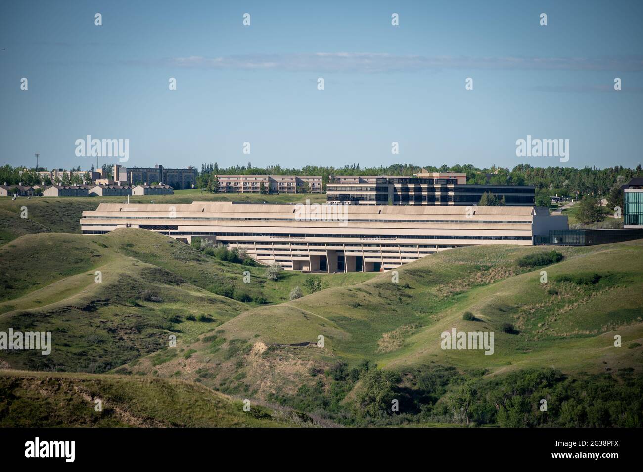 Facade of the main building at the University of Lethbridge Stock Photo ...