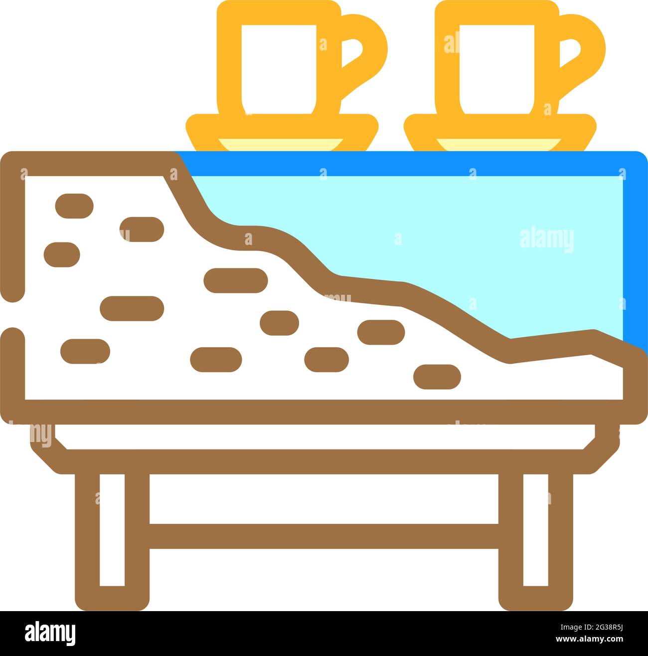 design wooden handmade table color icon vector illustration Stock ...