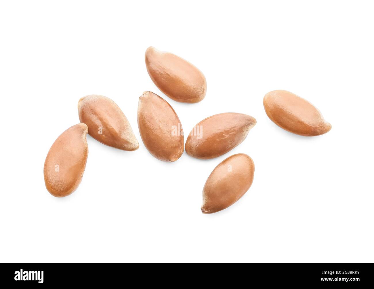 Raw flax seeds on white background Stock Photo - Alamy