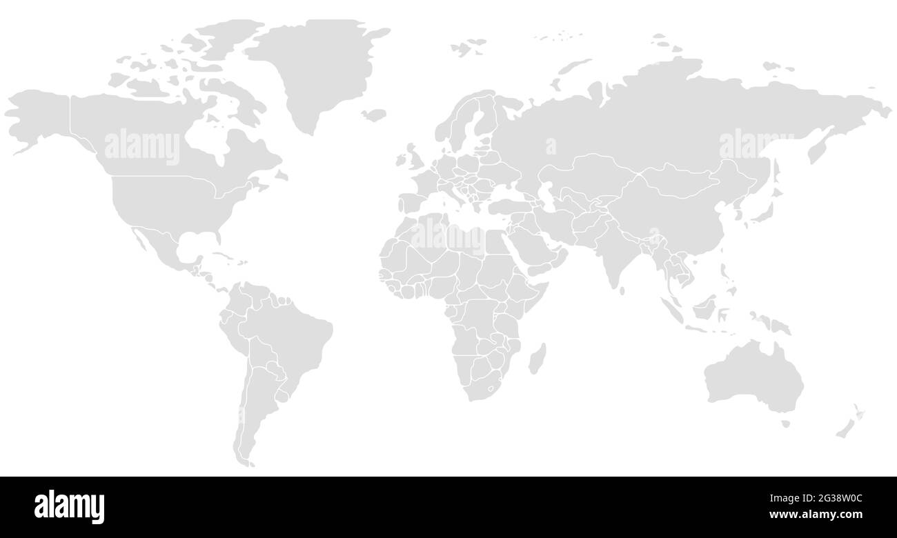 Simplified smooth border World map Stock Vector Image & Art - Alamy