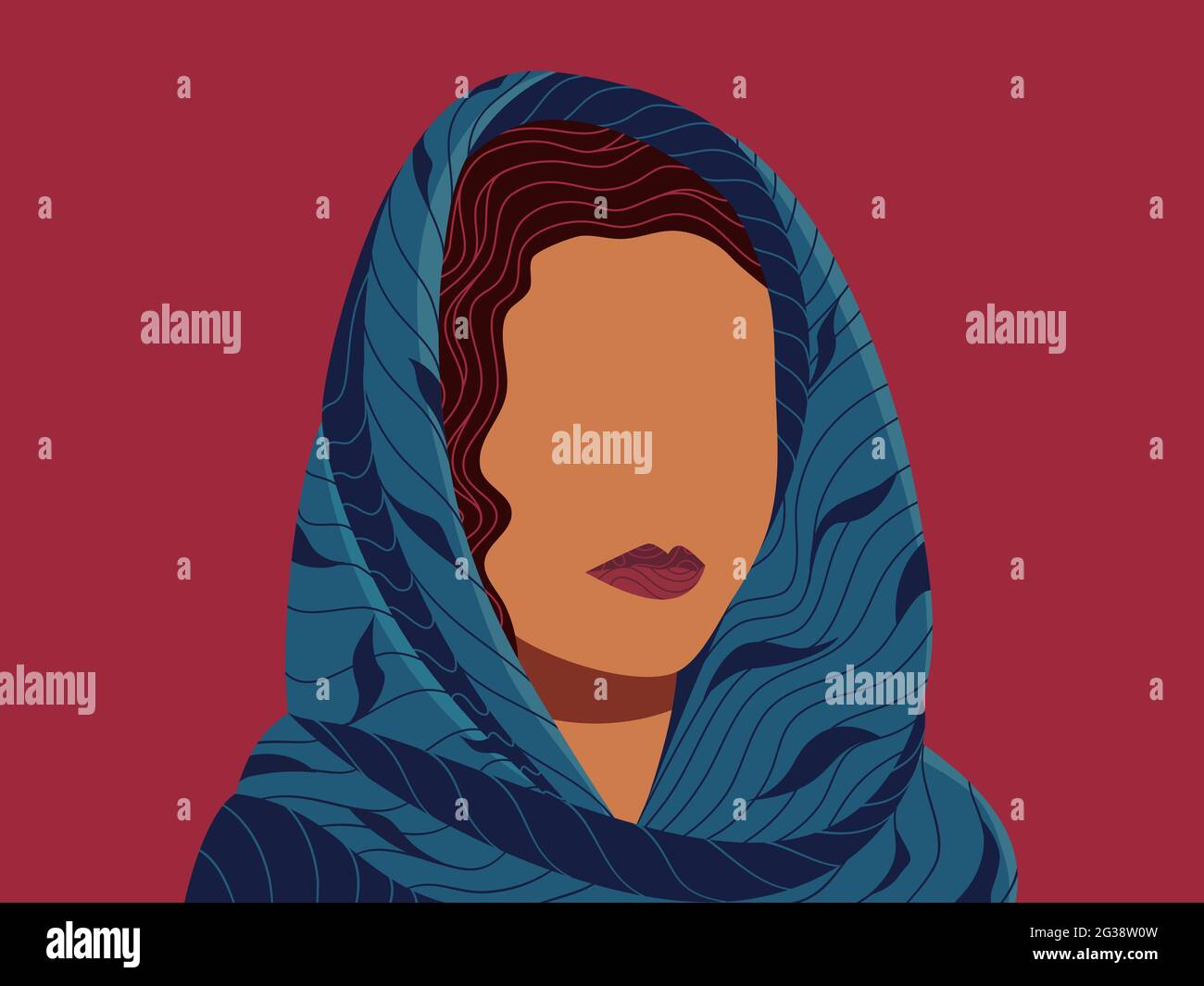 Woman with a covered head. Christian, muslim head covering witha scarf ...