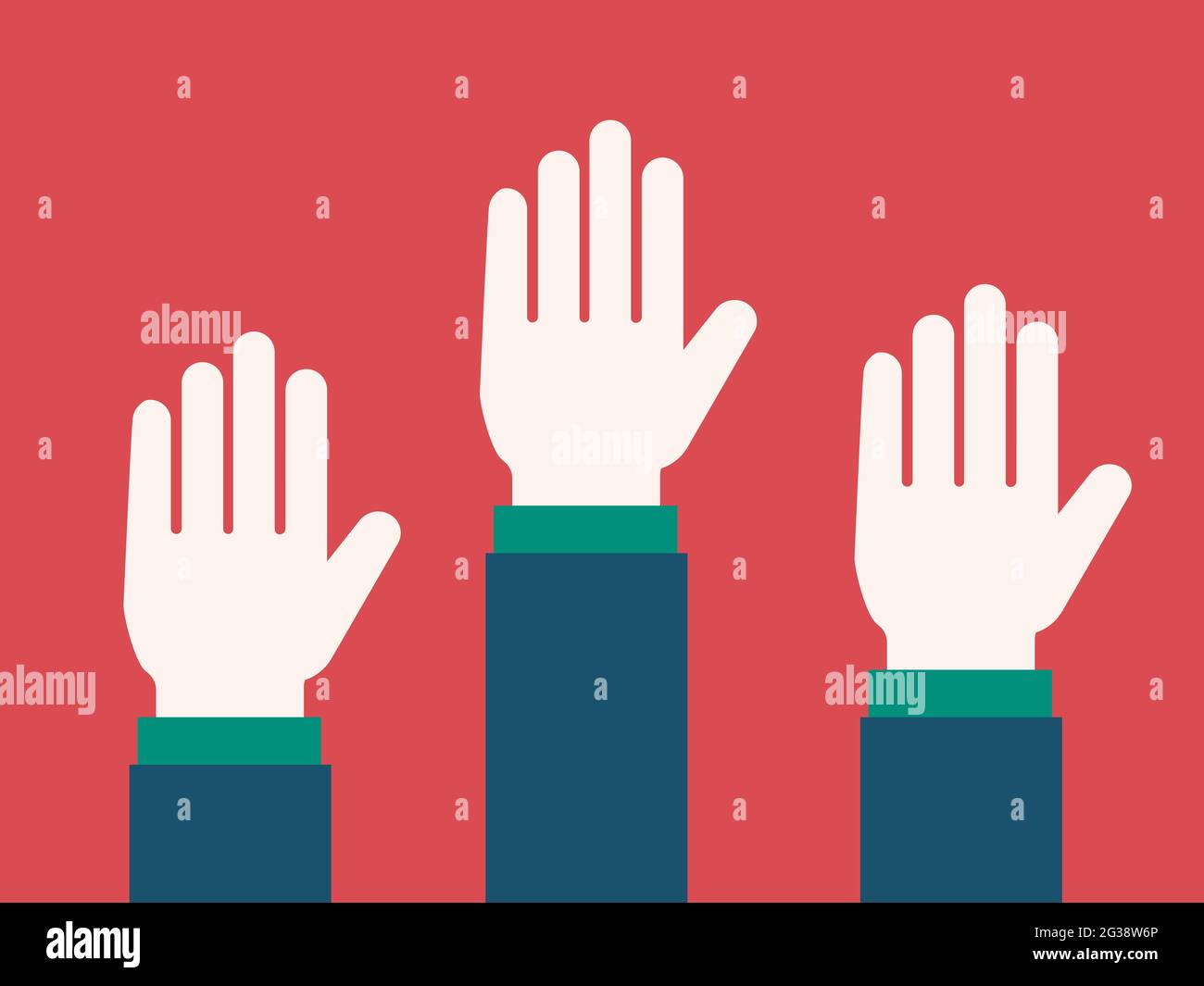 Voting hands up hi-res stock photography and images - Alamy