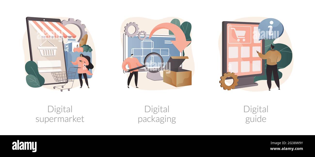 Online services abstract concept vector illustrations Stock Vector ...