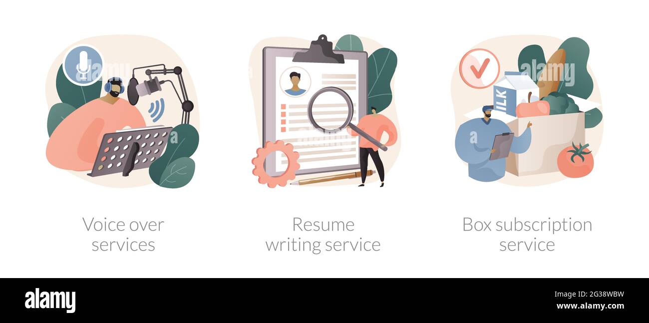 Online based jobs abstract concept vector illustrations Stock Vector ...