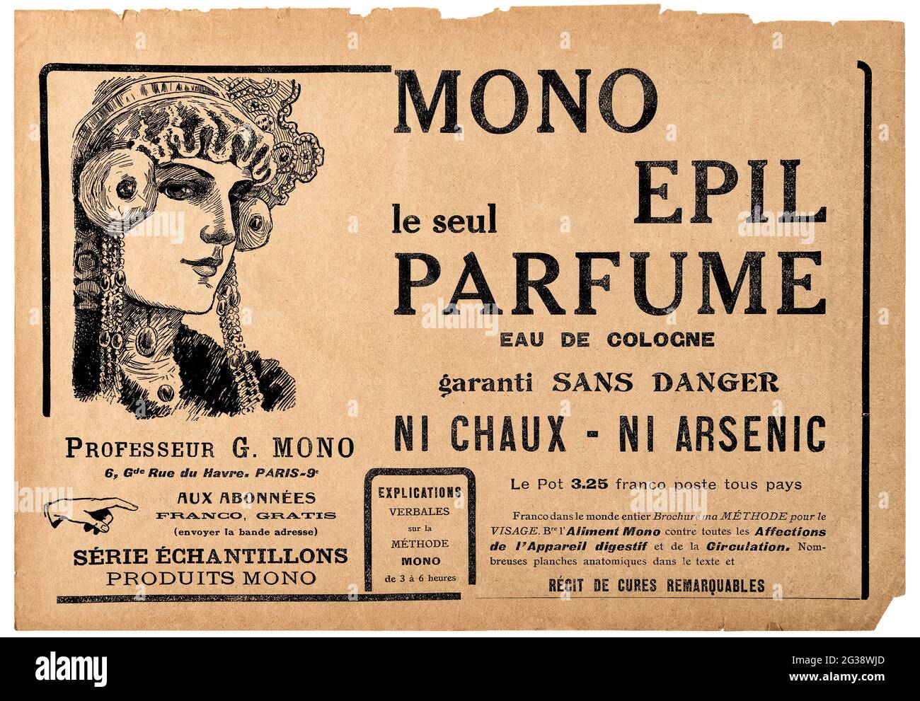 Old newspaper page with vintage advertising. Used paper background ...