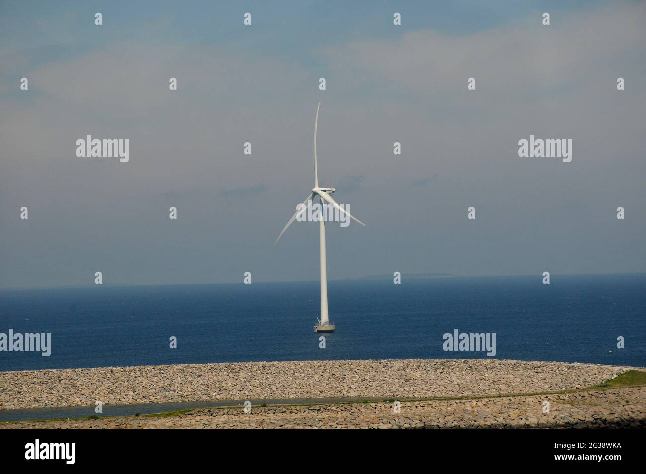 Foen/Fone/ Denmark. 14 June 2021, Wionmdturbiens park in danish water ...